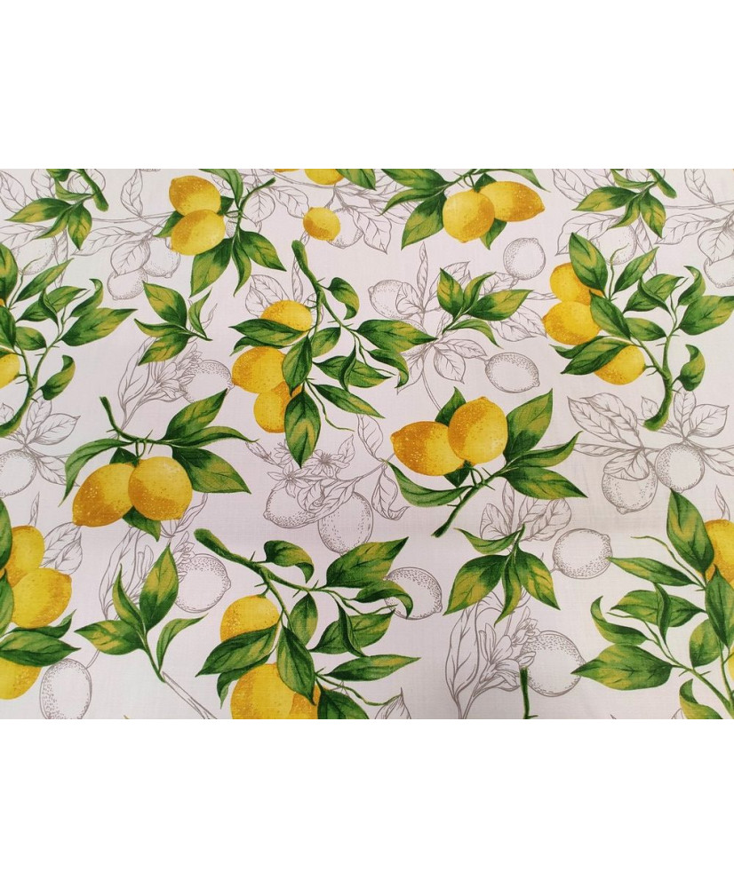 Le tissu natté Citron est idéal pour vos confection de nappe décorative ...