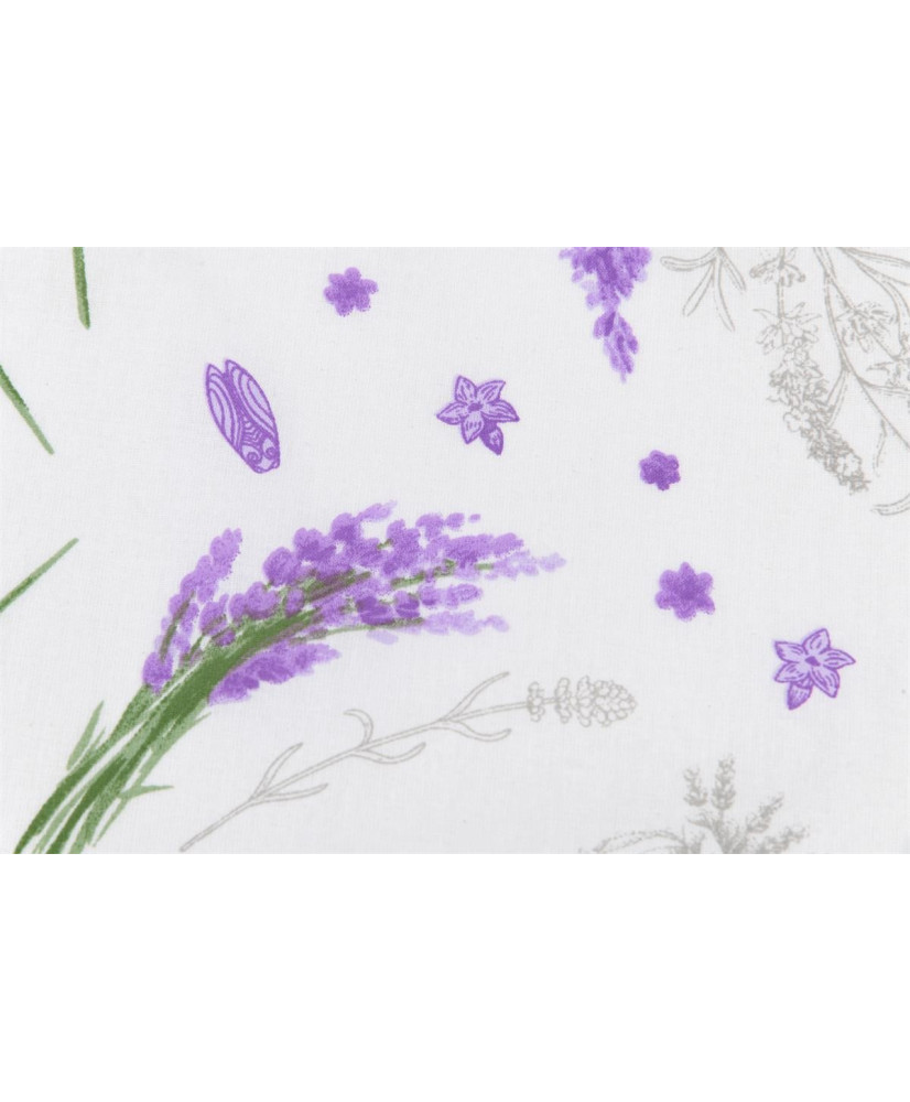 Tissu lavande provençal 50% coton 50% polyester – Motif floral violet